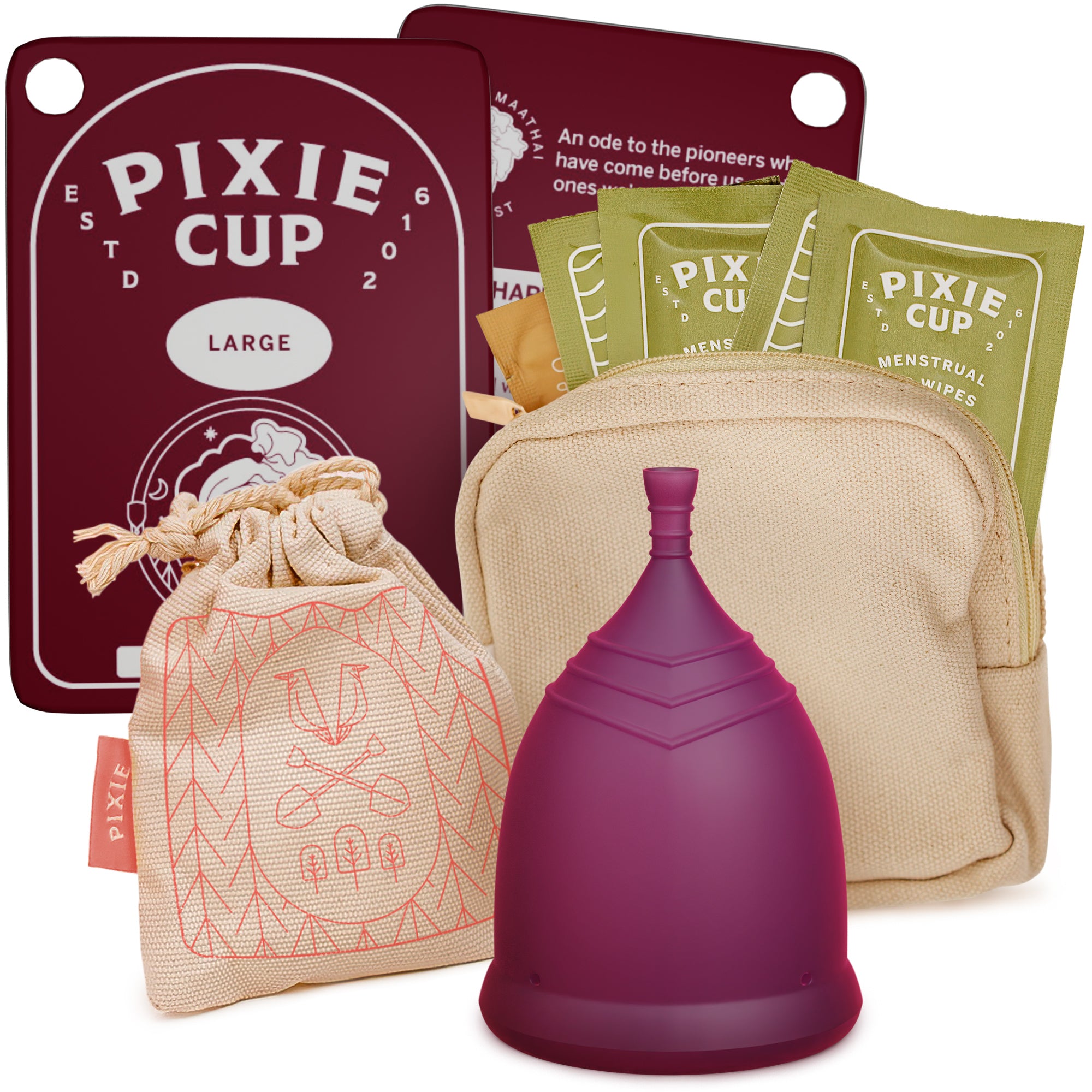 Pixie classic large menstrual cup | Also available in XS, small, XL – Pixie Cup