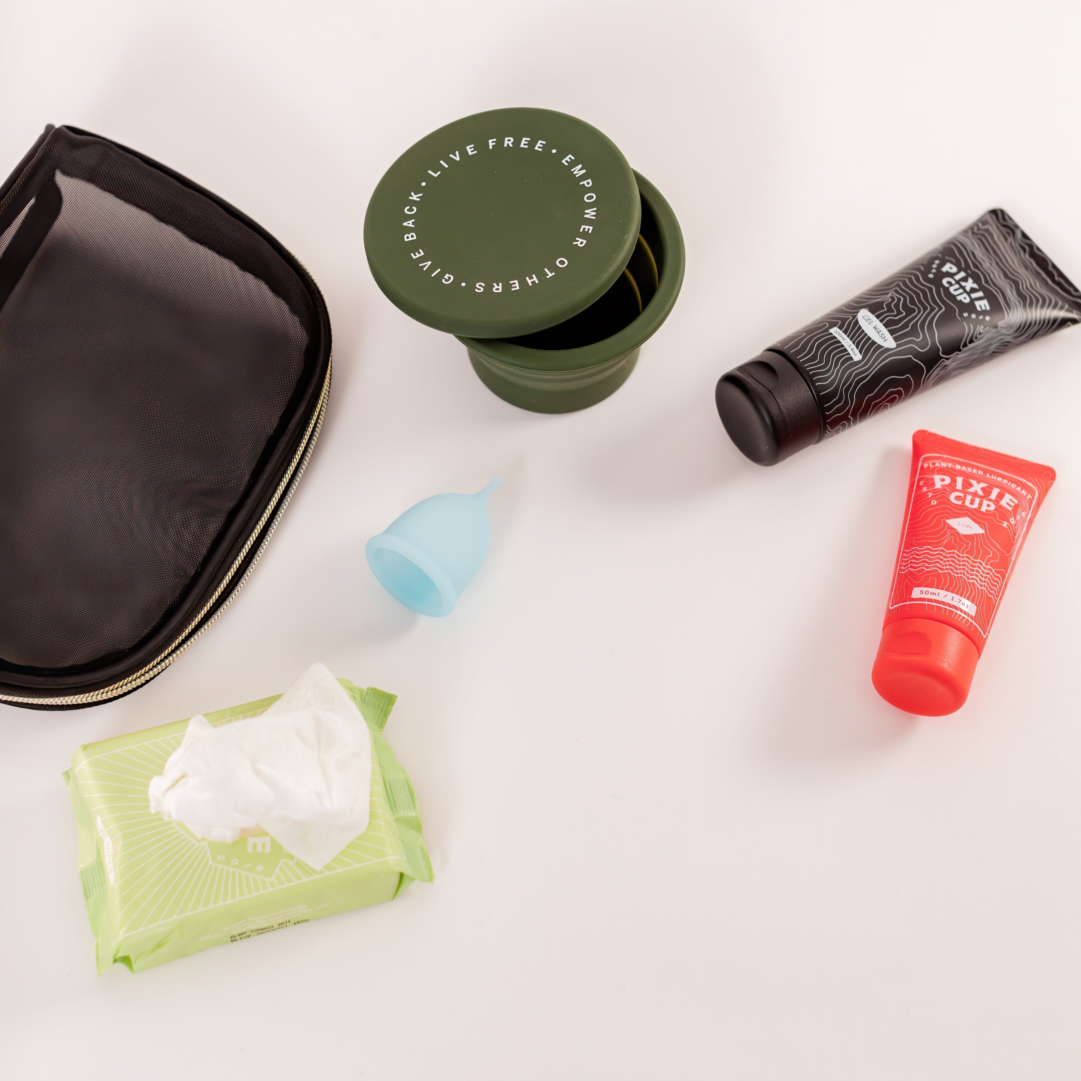 Pixie Cup's Teen Kit - Menstrual Cup Kit for cup care on the go